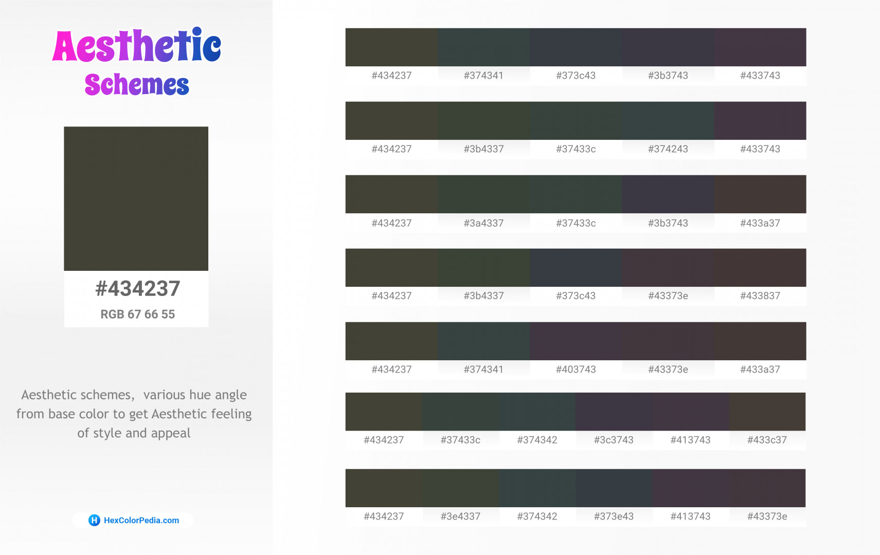 Forest Night Color | 434237 - Hex Color Conversion - Color Schemes ...