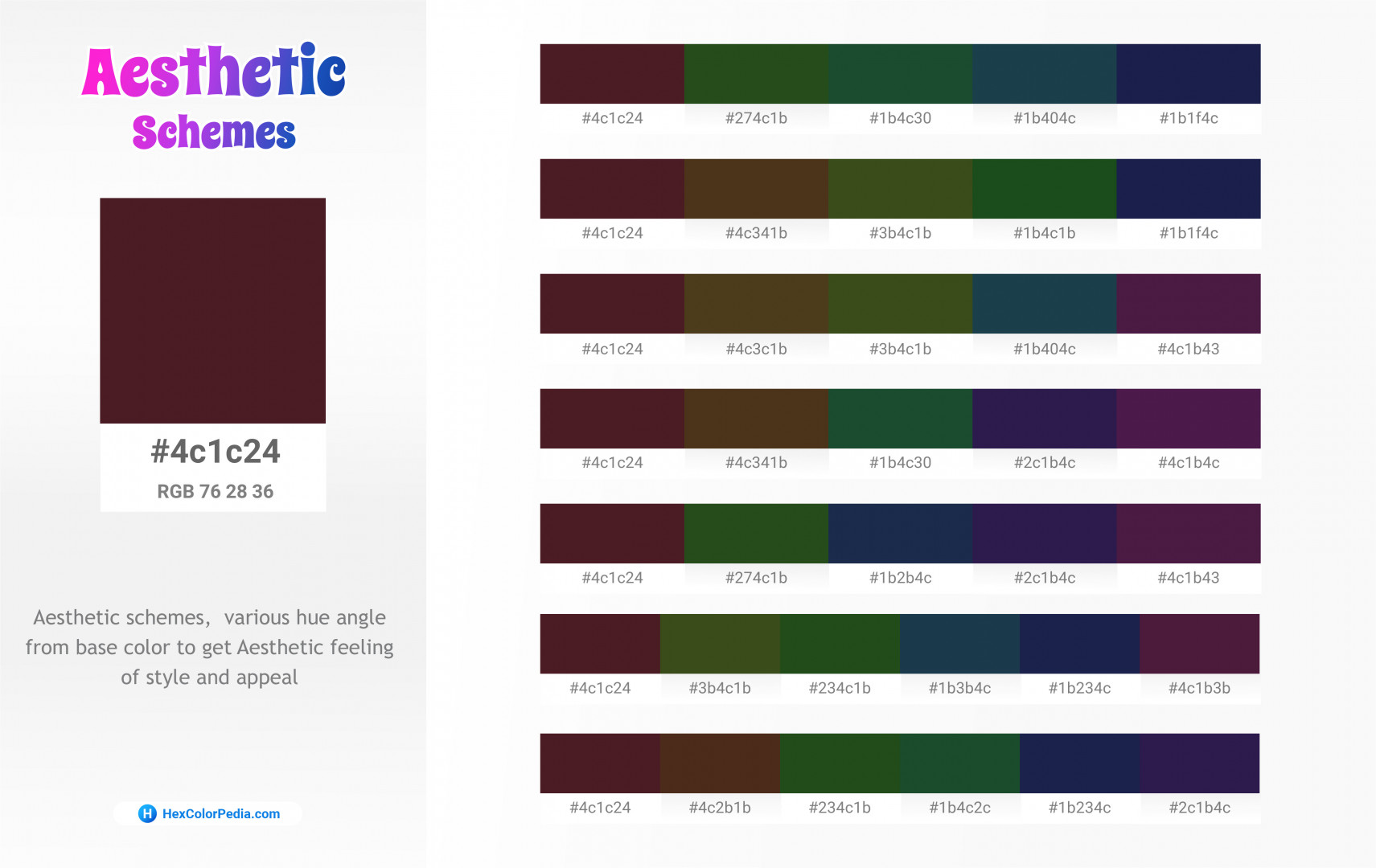 Vino Tinto Color | #4c1c24 - Hex Color Conversion - Color Schemes ...