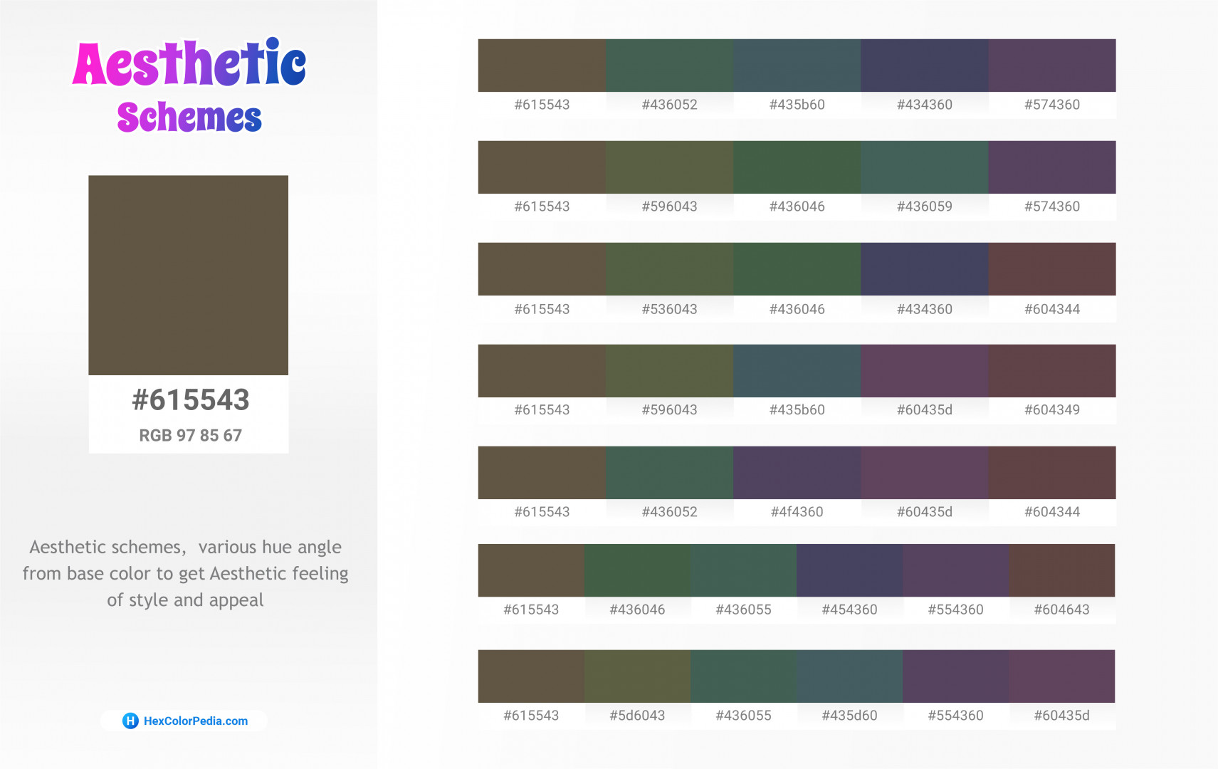 Sandalwood Color | #615543 - Hex Color Conversion - Color Schemes ...