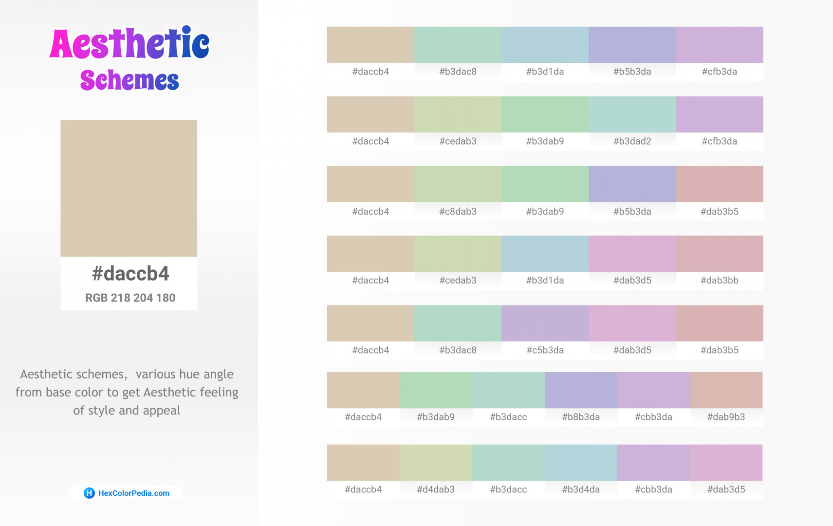 Bleached Sand Color | daccb4 - Hex Color Conversion - Color Schemes ...