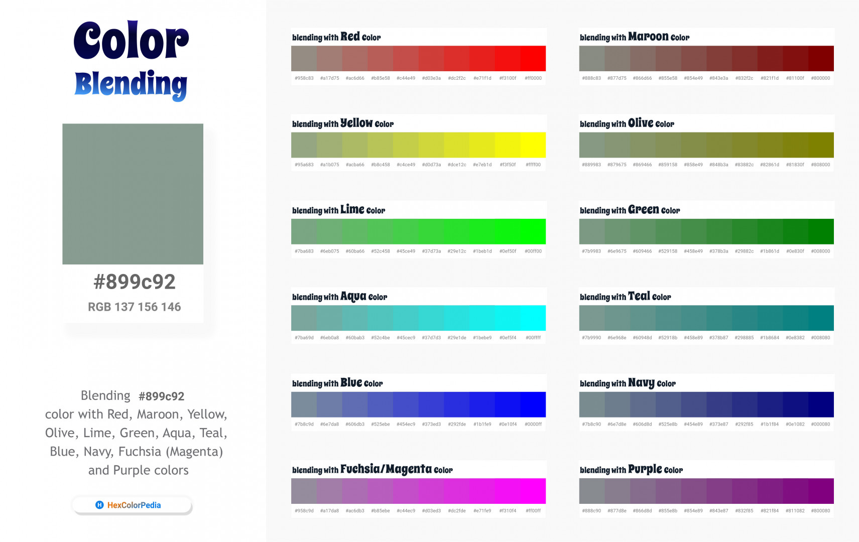 Green Milieu ( similar ) Color | 899c92 - Hex Color Conversion - Color ...