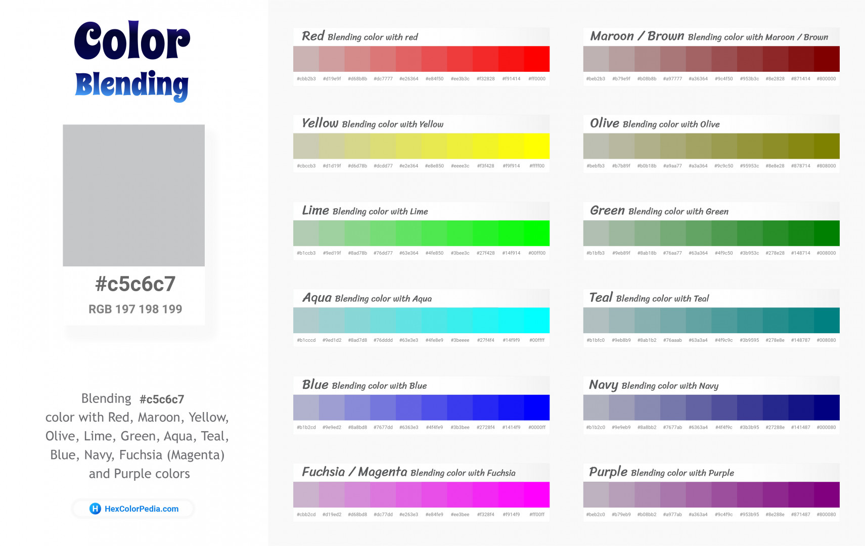 Glacier Grey Color | c5c6c7 - Hex Color Conversion - Color Schemes ...