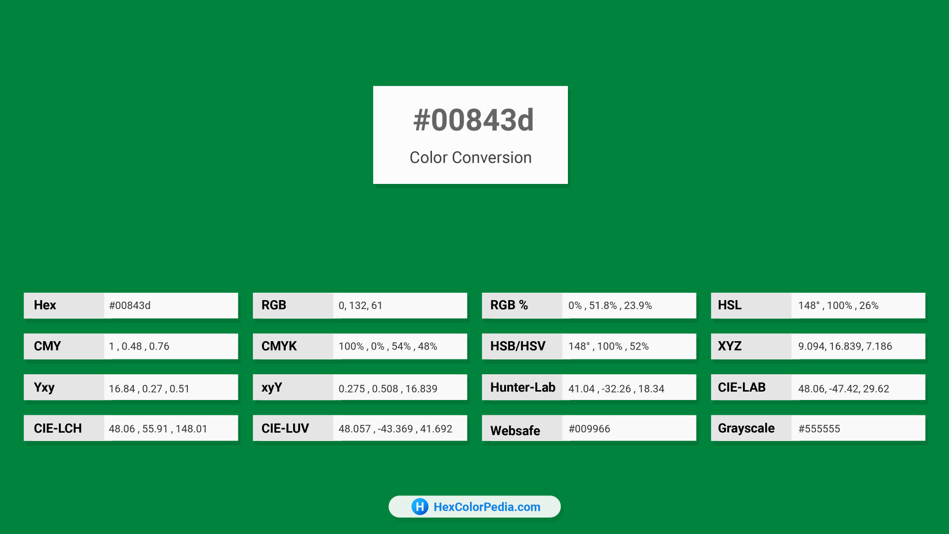 Philippine Green ( similar ) Color | 00843d - Hex Color Conversion ...