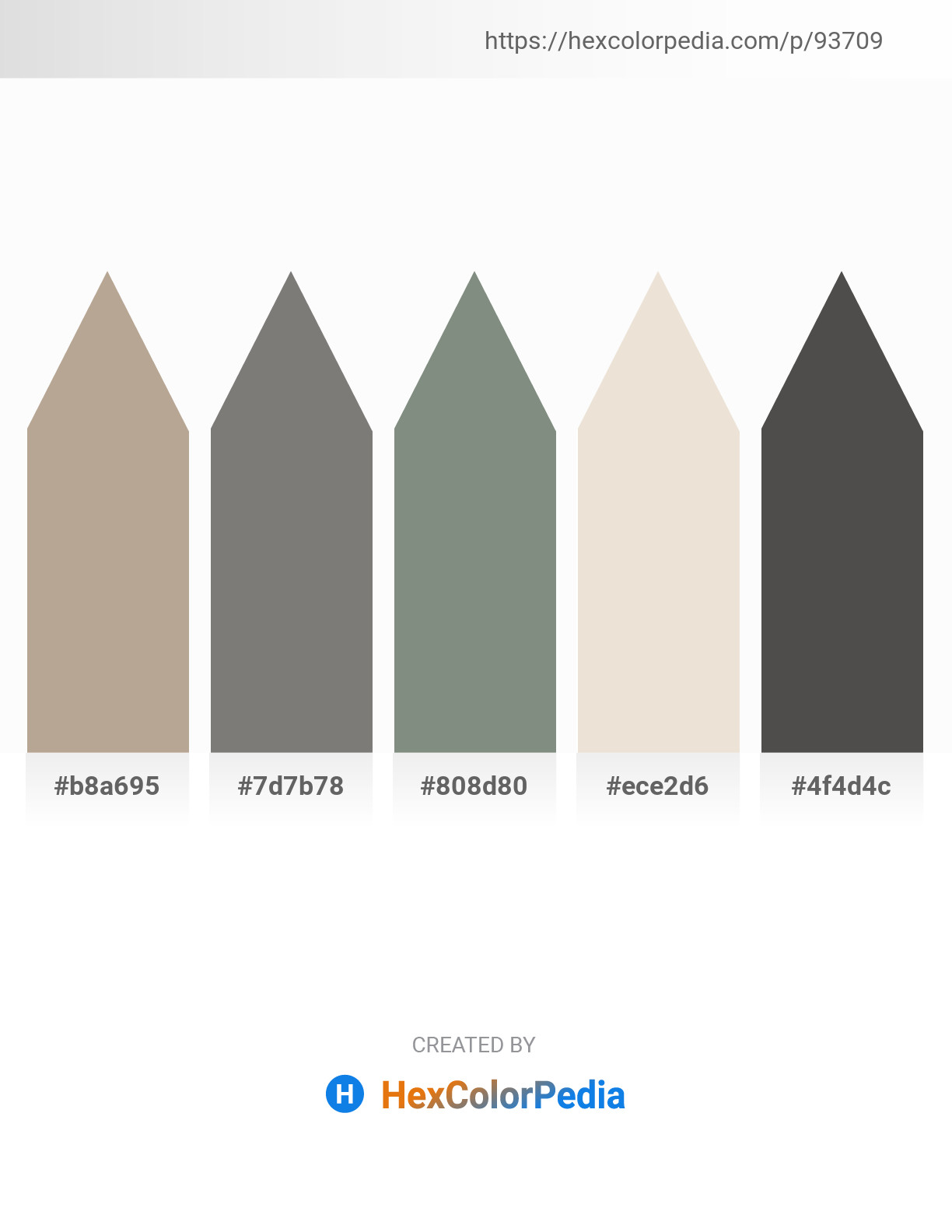 Rosy Brown – Gray – Slate Gray – Beige – Dim Gray | Hexcolorpedia
