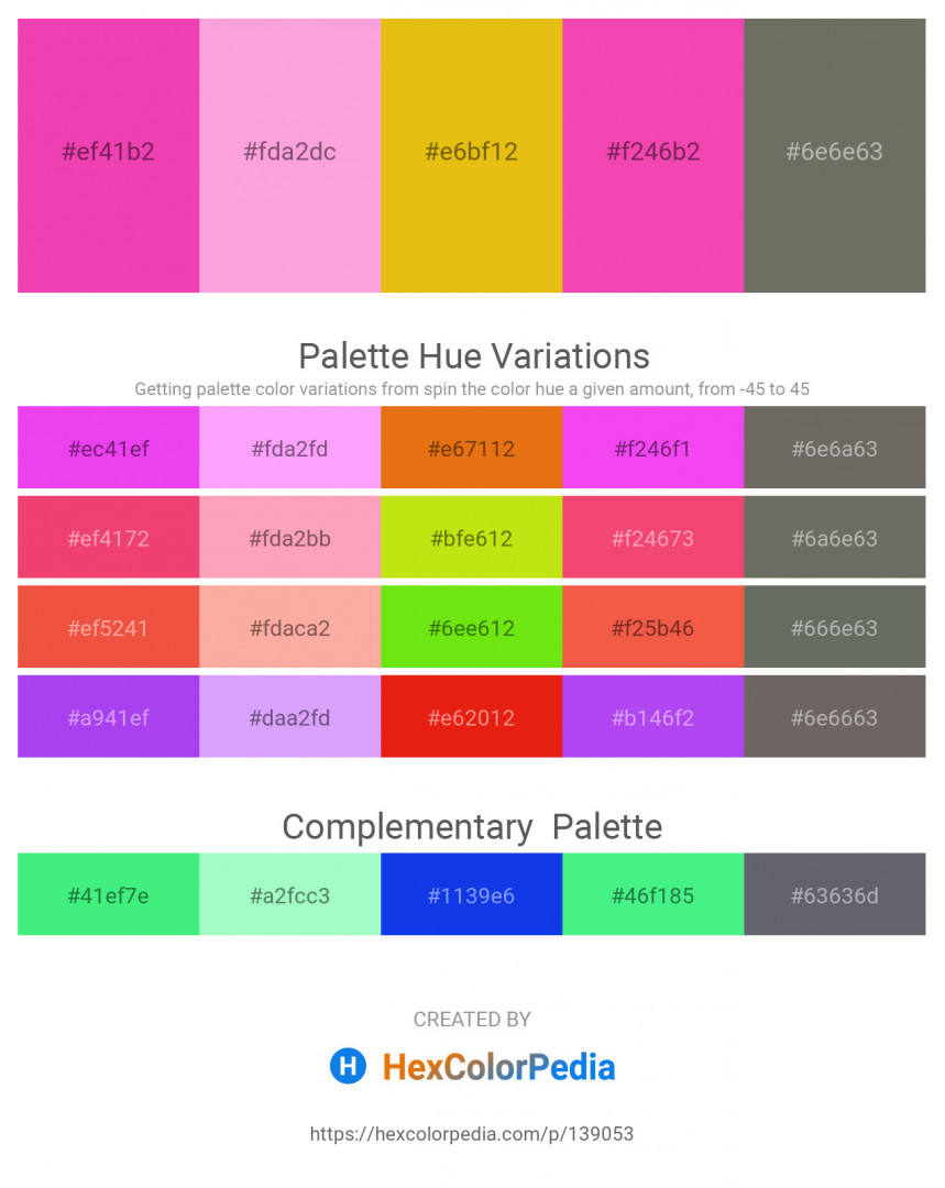 Pantone 707 C - Hex Color Conversion - Color Schemes - Color Shades ...