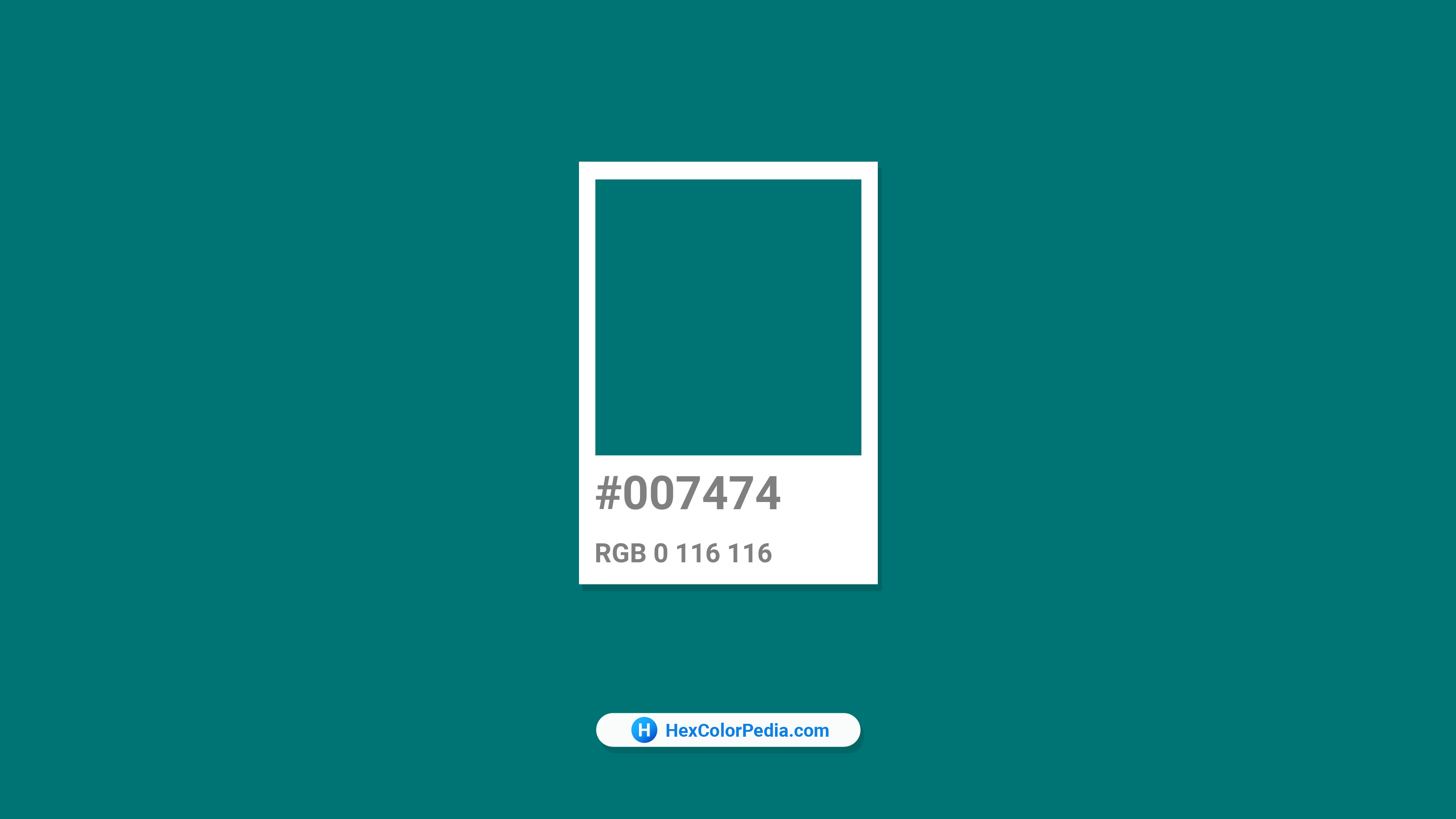 Skobeloff Color | 007474 - Hex Color Conversion - Color Schemes - Color ...