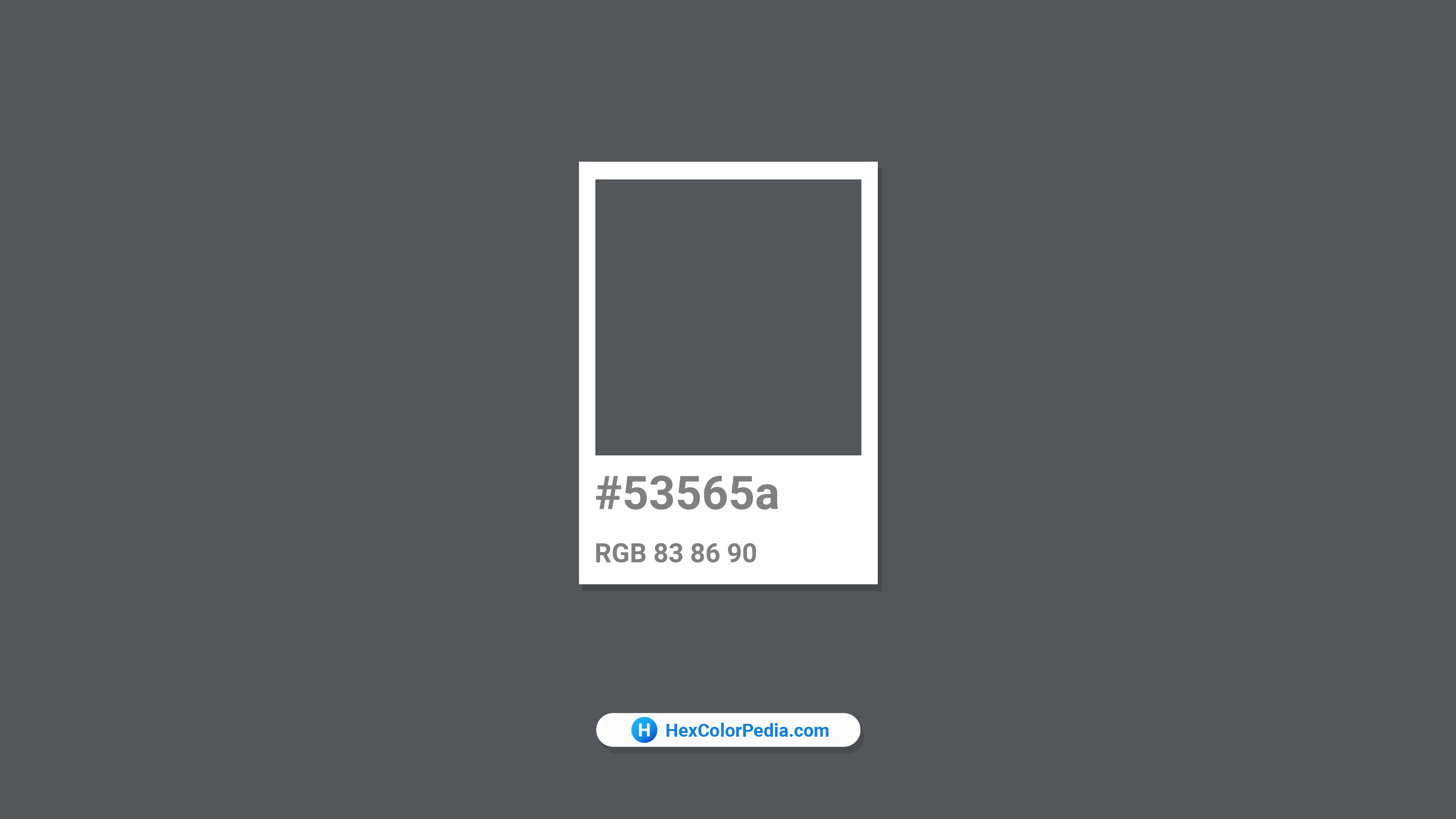 Orion Grey ( similar ) Color | 53565a - Hex Color Conversion - Color ...