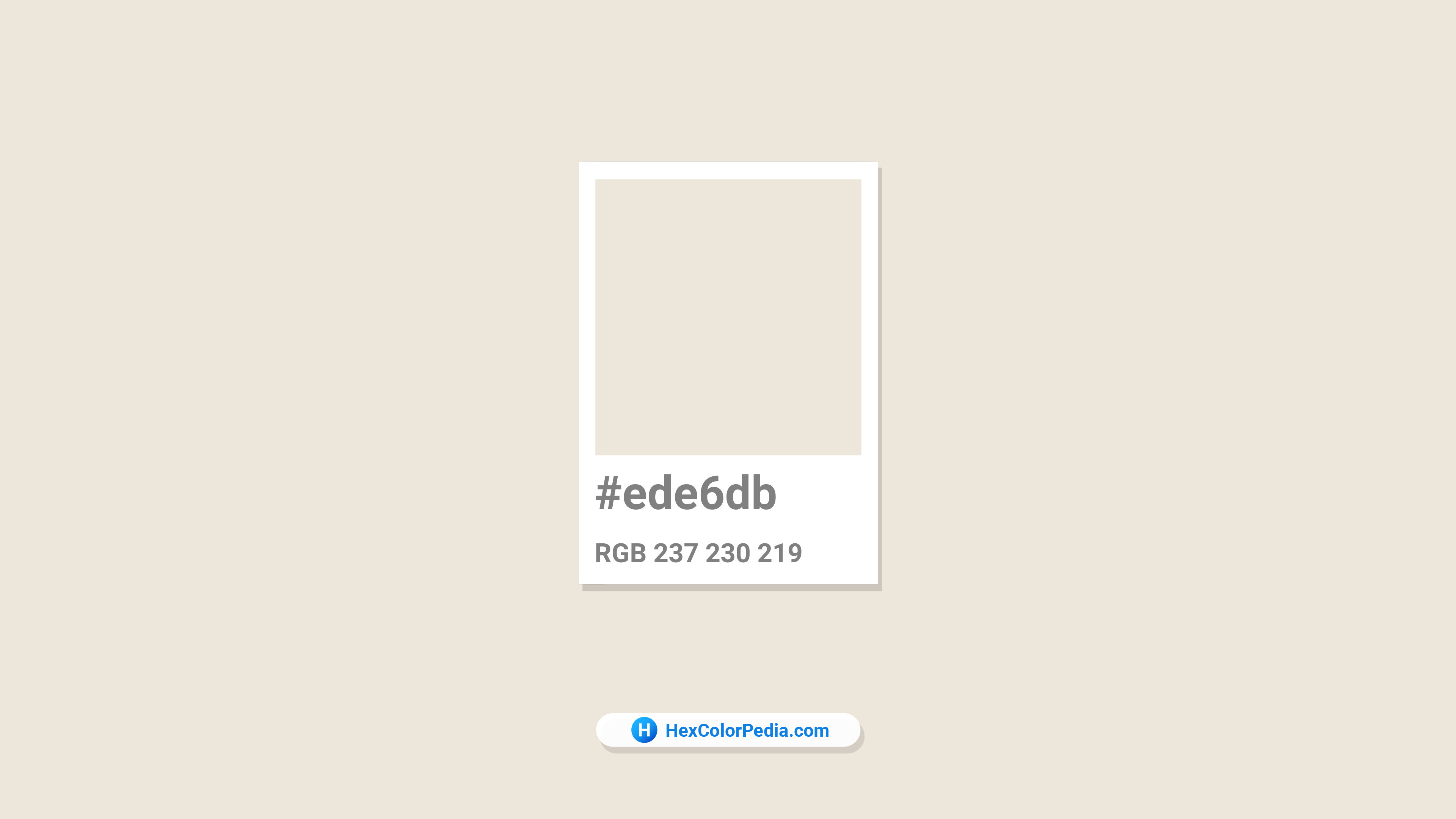 Whisper White Color | ede6db - Hex Color Conversion - Color Schemes ...