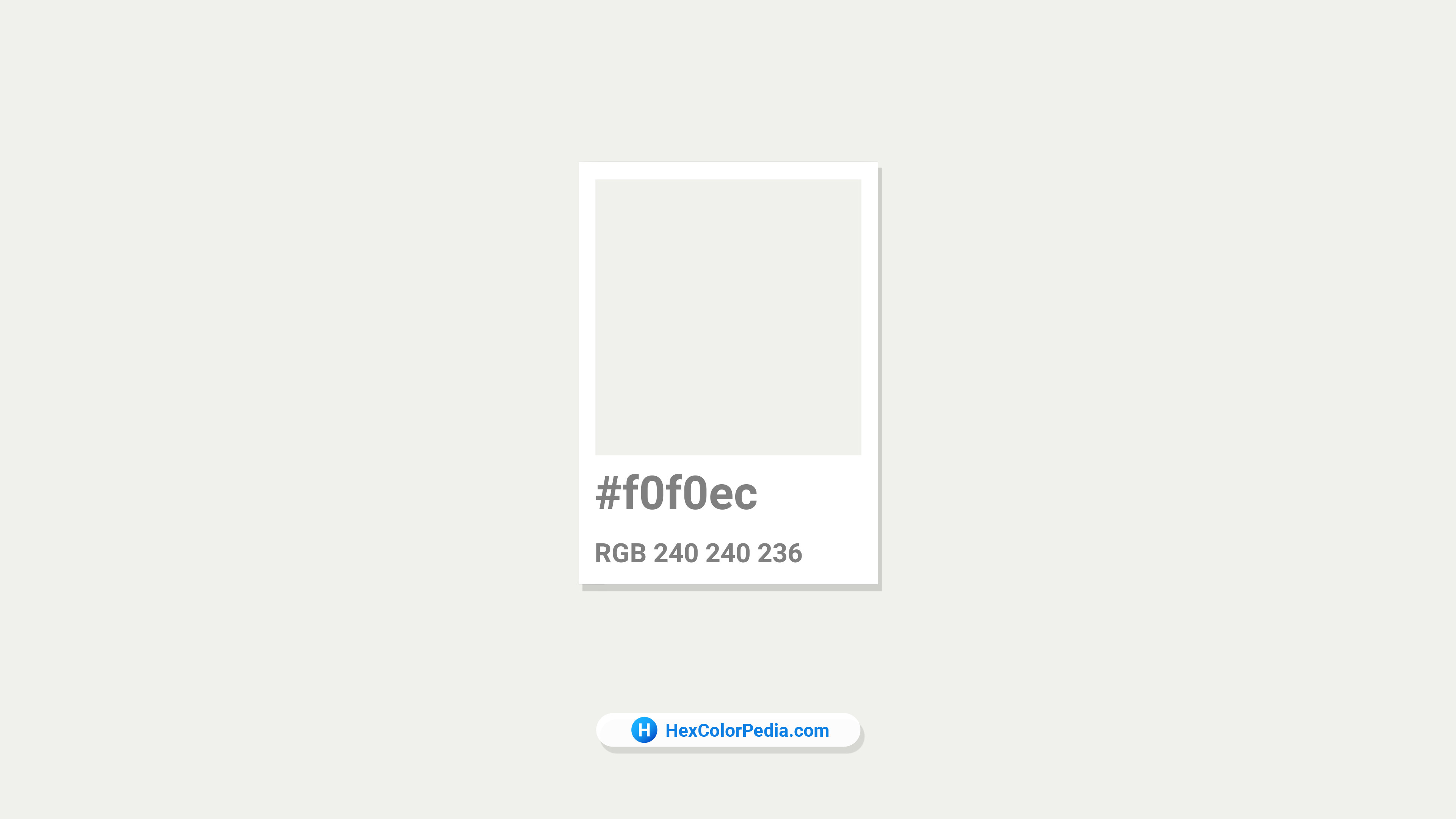 Signal White ( similar ) Color | f0f0ec - Hex Color Conversion - Color ...