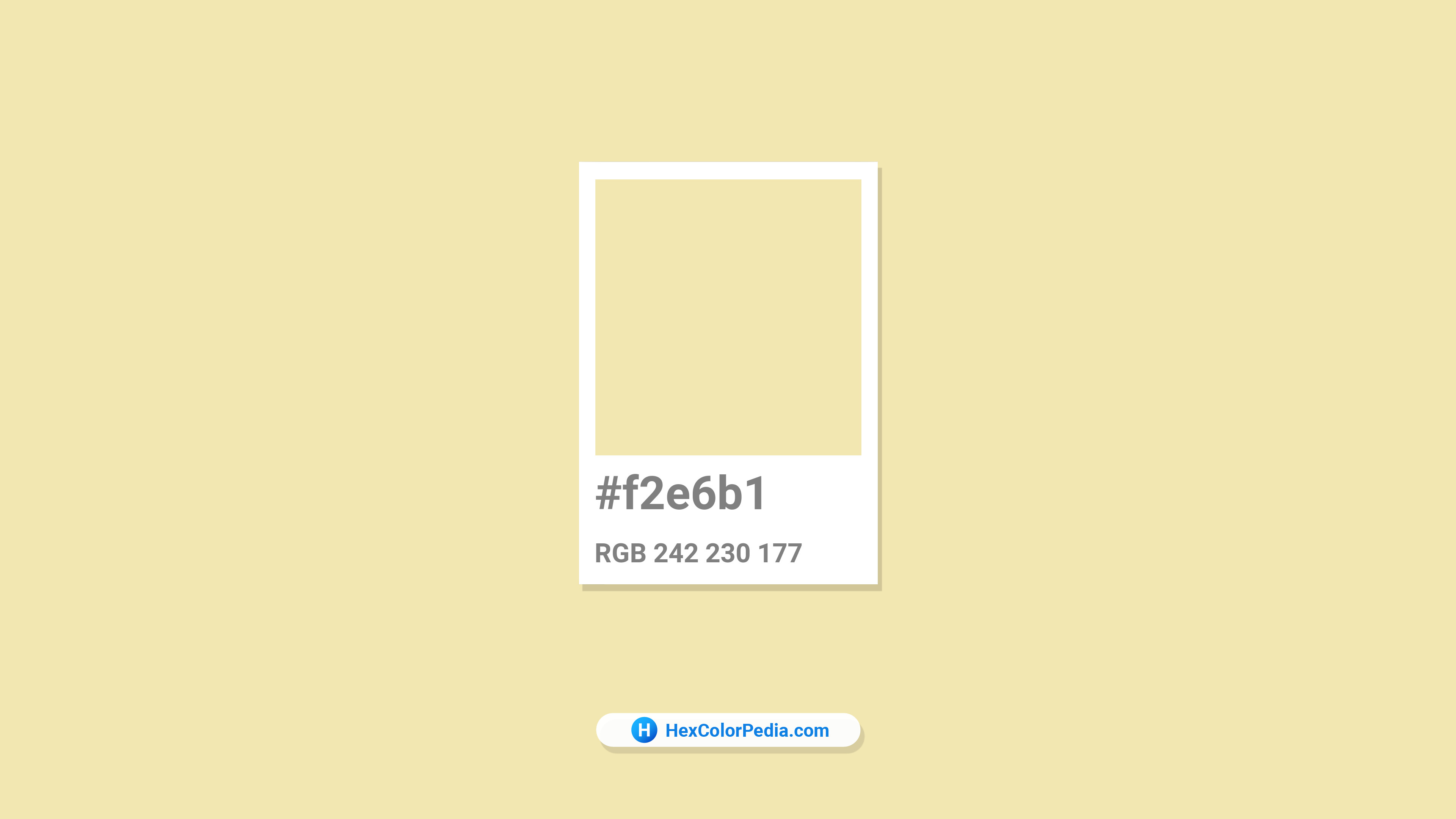Bad Moon Yellow ( similar ) Color | f2e6b1 - Hex Color Conversion ...