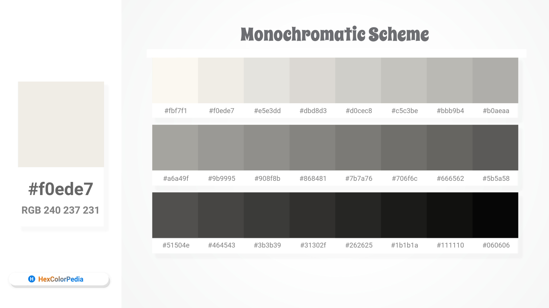 Hacienda White Color | f0ede7 - Hex Color Conversion - Color Schemes ...