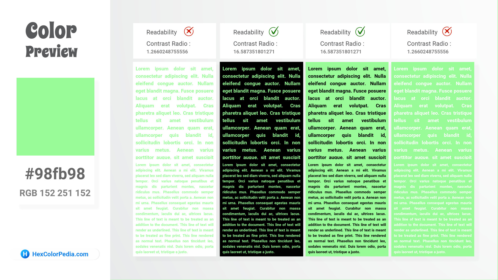Pale Green Color | #98 F B98 - Hex Color Conversion - Color Schemes ...