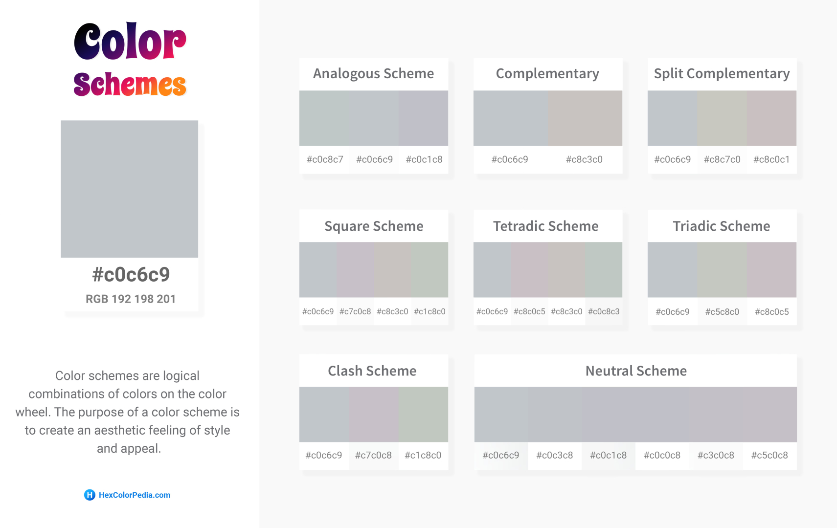 Ash Blue Color | c0c6c9 - Hex Color Conversion - Color Schemes - Color ...
