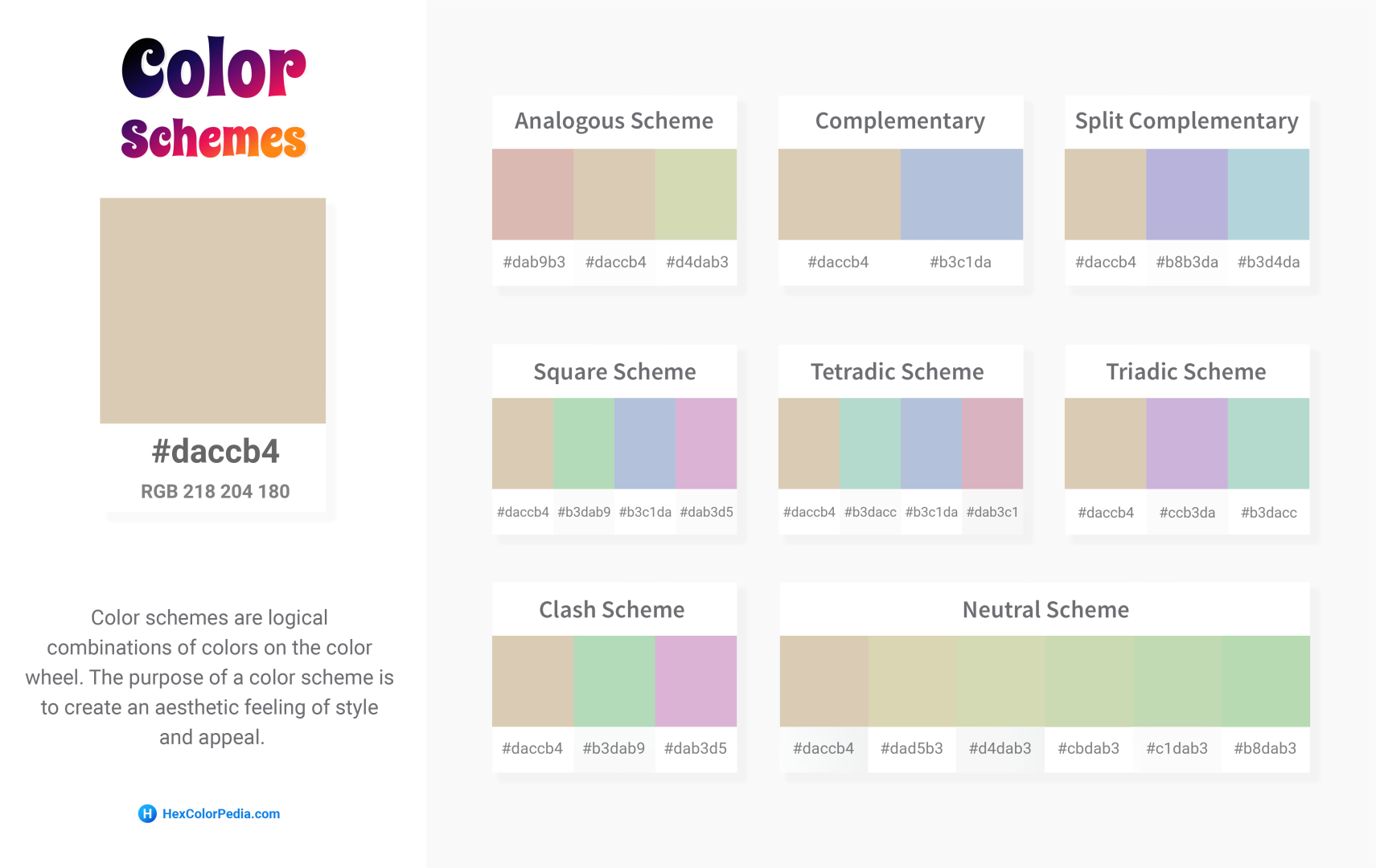 Bleached Sand Color | daccb4 - Hex Color Conversion - Color Schemes ...