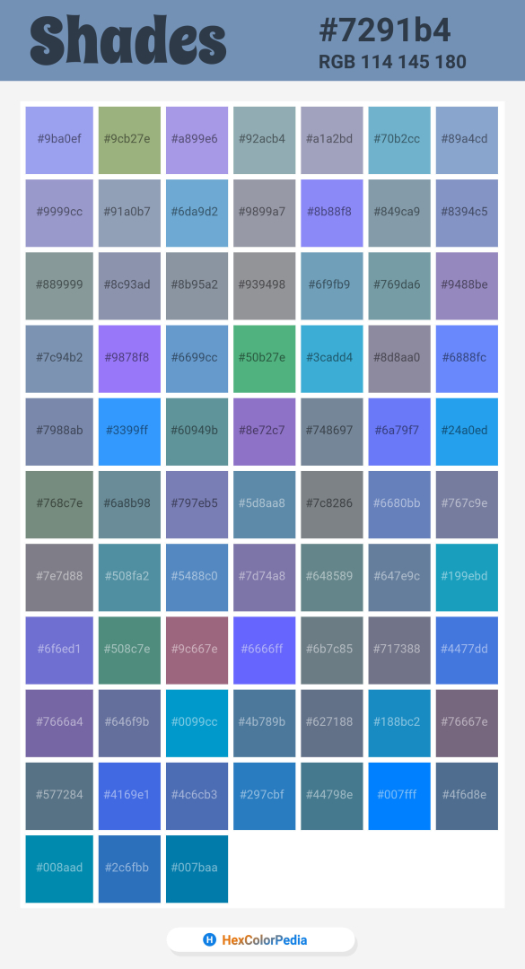 Blue Tones Color Palette Names - Infoupdate.org