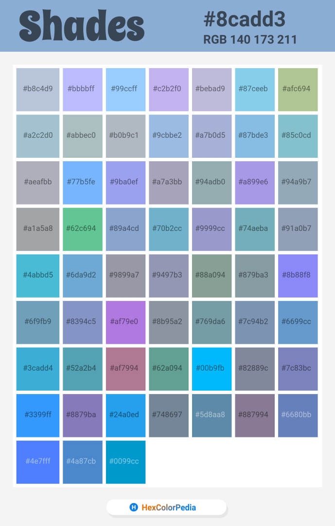 Pantone 15-3920 Tcx Placid Blue Color | #8cadd3 - Hex Color Conversion ...