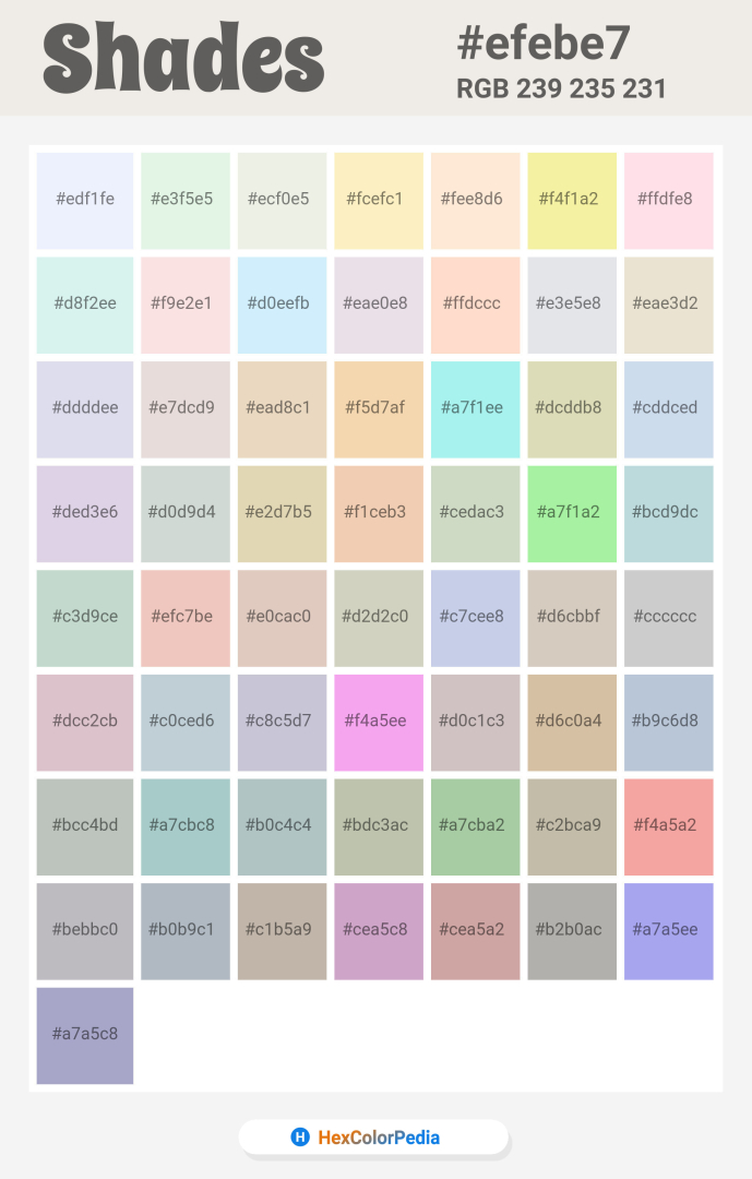 White Alyssum Color | efebe7 - Hex Color Conversion - Color Schemes ...