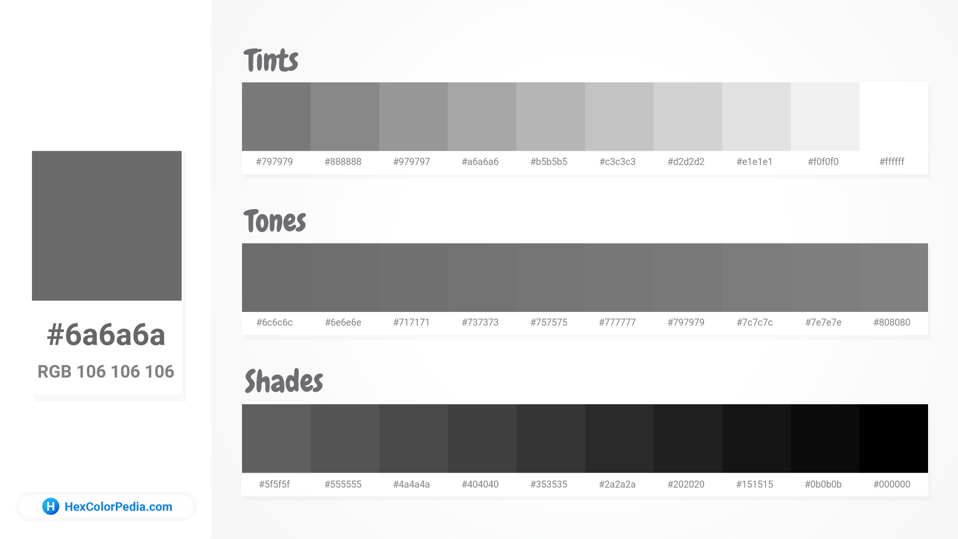 Dim Gray ( similar ) Color | 6a6a6a - Hex Color Conversion - Color ...
