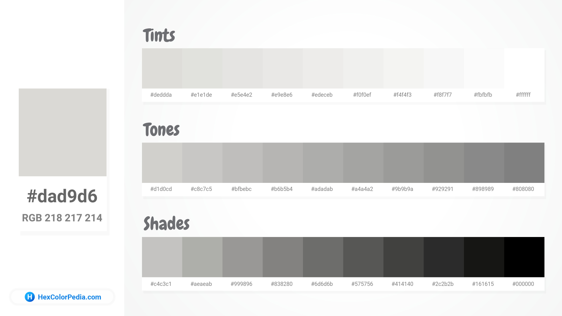 Cloudy ( similar ) Color | dad9d6 - Hex Color Conversion - Color ...